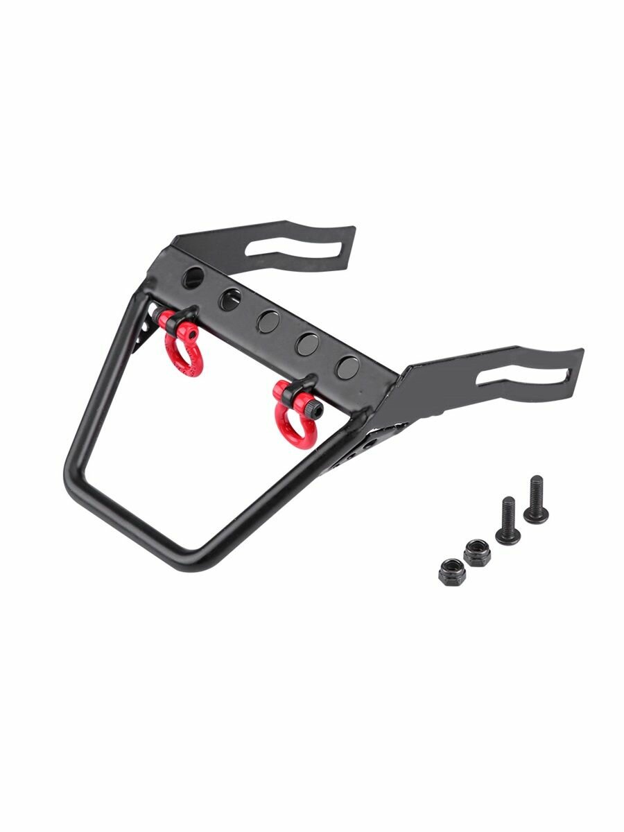 Стальной передний бампер на гусеничном ходу Axial SCX10 1/10 с креплением на лебедке, плоский дизайн для автомобиля с дистанционным управлением