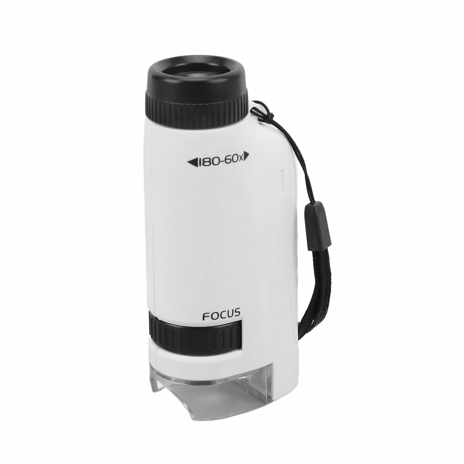 2211 Маленький ручной микроскоп с круглой ручкой, мини-карманный микроскоп от 60X до 120X со светодиодной подсветкой