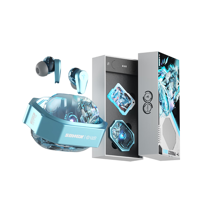 Беспроводные наушники SONGX Lotei Co-Branded Bluetooth Headphones, цвет голубой