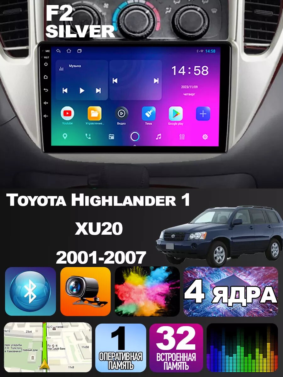Магнитола TS7 Toyota Highlander 1 XU20 2001-2007 1/32