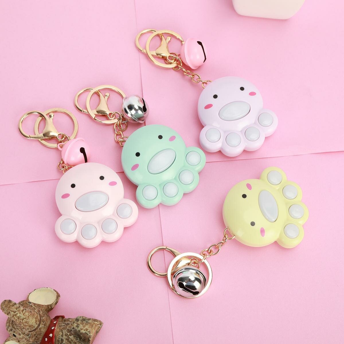 Брелок для ключей Childrenworld Game со встроенным колокольчиком и игрой в виде осьминога