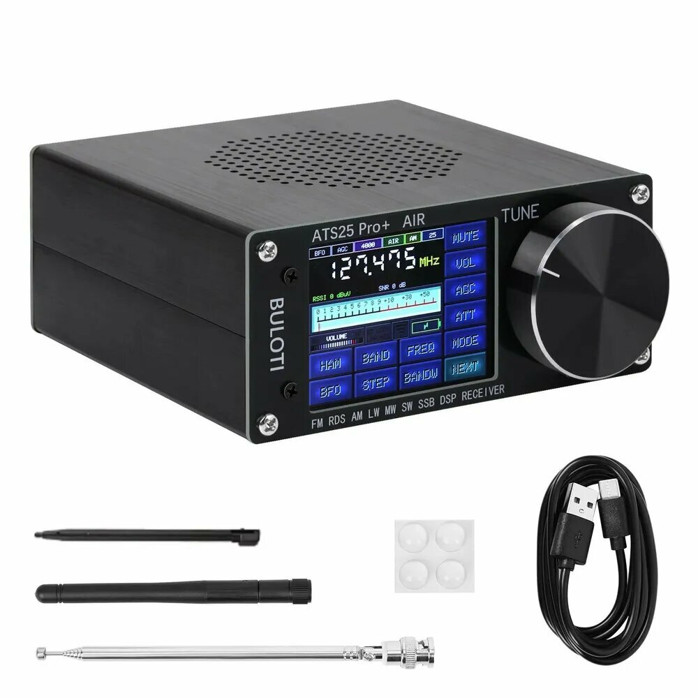 ATS25 Pro+ AIR 118Mhz-135.975Mhz Версия Bluetooth full radio receiver FM SW SSB MW LW микропрограмма 4.2 SI5351 mixer receiver ATS-25