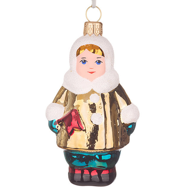 Стеклянная елочная игрушка Стефания 8 см, Фабрика Елочка, С758