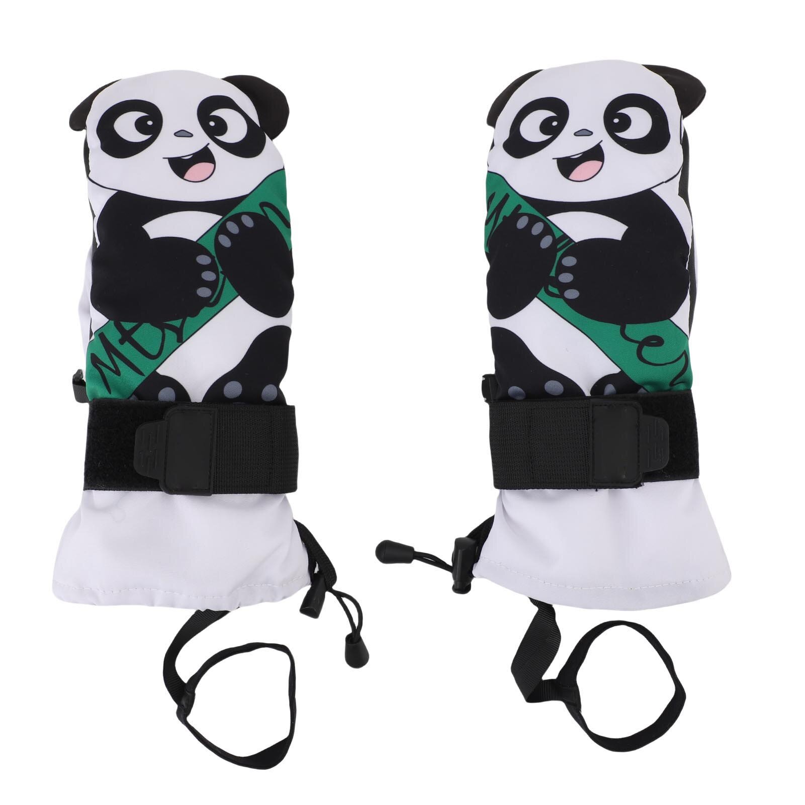 1 пара детских лыжных перчаток, противоскользящие, теплые, износостойкие, водонепроницаемые, для сноуборда, размер Panda M