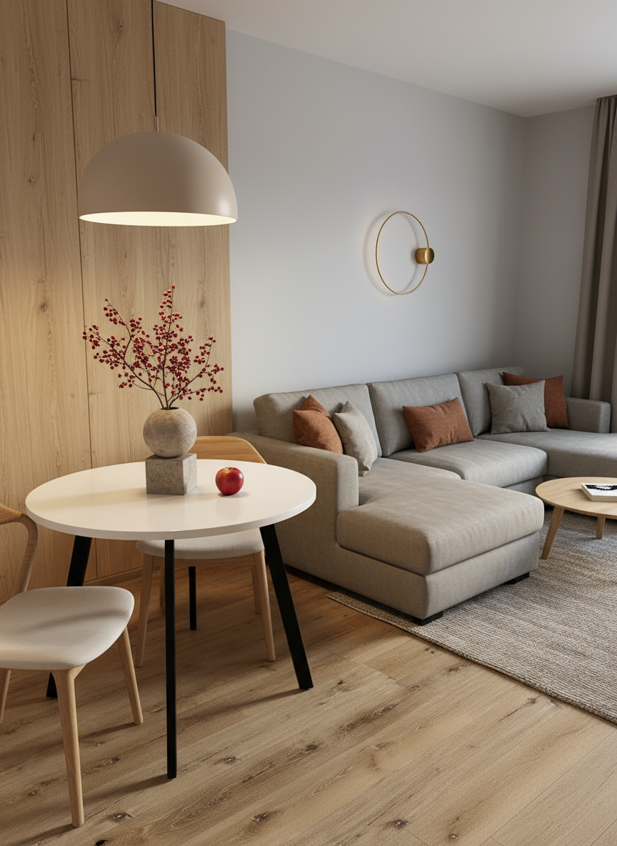 Стол кухонный ORBIS Оскар, обеденный, круглый D 70 см, искусственный камень