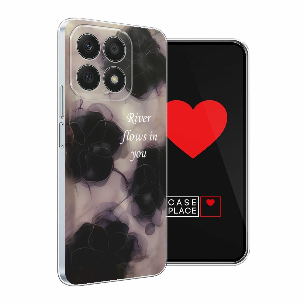 Силиконовый чехол на Honor X8A / Хонор X8A с принтом River flows in you — фото 1