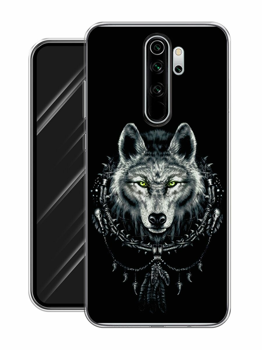 Чехол на Xiaomi Redmi Note 8 Pro / Сяоми Редми Нот 8 Про с принтом "Волк оберег" — фото 1