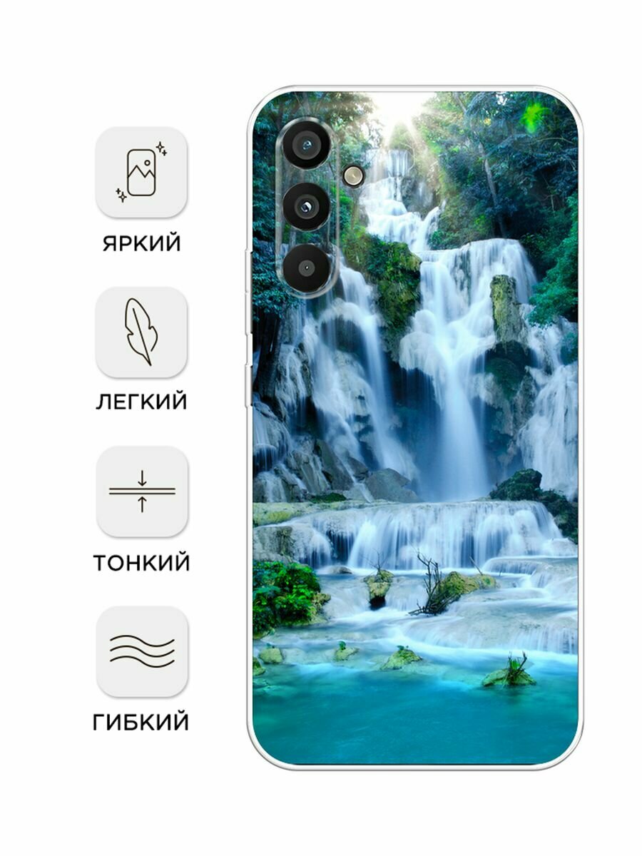 Чехол на Samsung Galaxy A34 / Самсунг A34 с принтом "Водопад 8" — фото 1