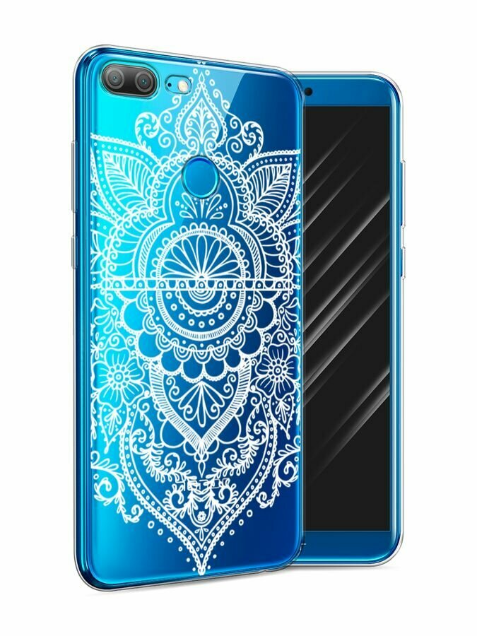 Чехол на Honor 9 Lite / Хонор 9 Лайт с принтом "Солнечный узор", прозрачный