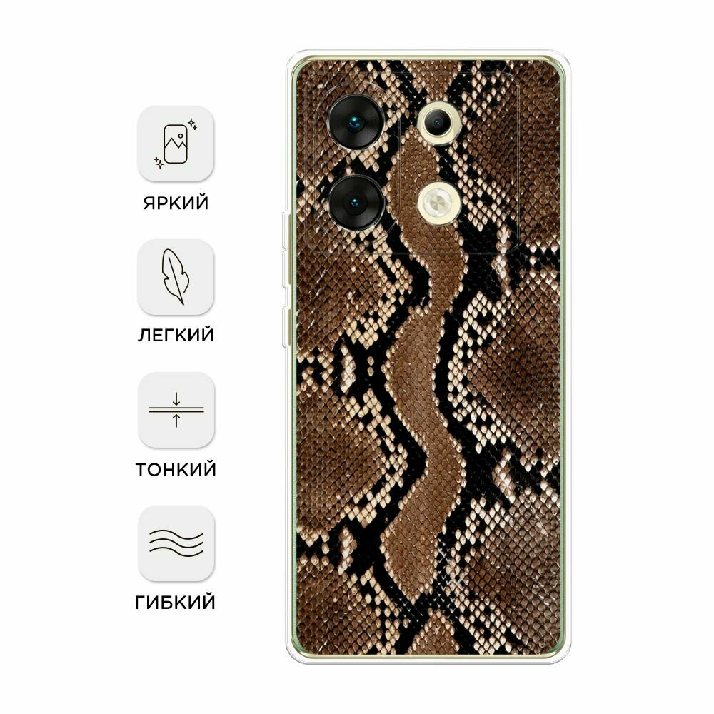 Чехол на Infinix Zero 30 5G / Инфиникс Зеро 30 5G с принтом Кожа питона — фото 1