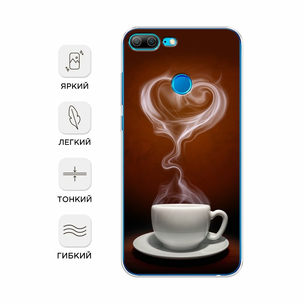 Чехол на Honor 9 Lite / Хонор 9 Лайт с принтом "Кофейная любовь" — фото 1
