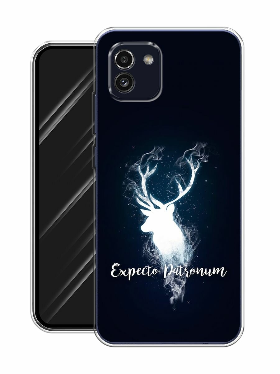 Чехол на Samsung Galaxy A03 / Самсунг Галакси А03 с принтом Expecto Patronum — фото 1