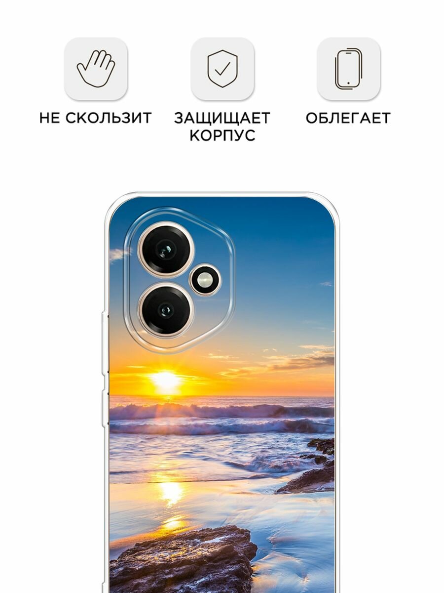 Силиконовый чехол на Honor 400 / Хонор 400 с принтом "Восход 6" — фото 1