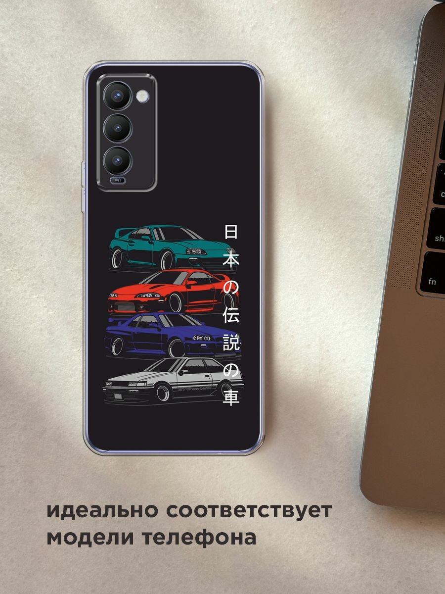 Чехол на Tecno Camon 18/18T / Текно Камон 18/18T с принтом "JDM Legend cars" — фото 1