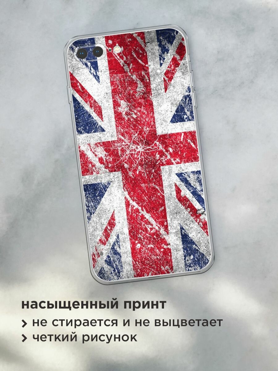 Чехол на Apple iPhone 7 Plus / Айфон 7 Плюс с принтом "Флаг британский" — фото 1