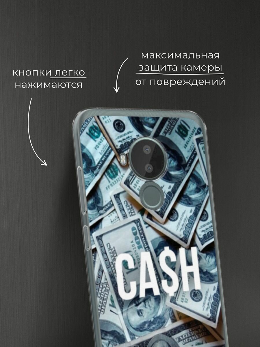 Силиконовый чехол на Nokia C30 / Нокия C30 с принтом "Cash" — фото 1