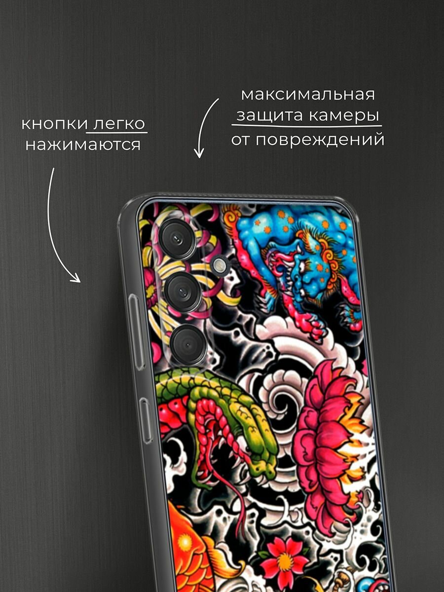 Чехол на Samsung Galaxy M55 / Самсунг M55 с принтом "Японское искусство" — фото 1