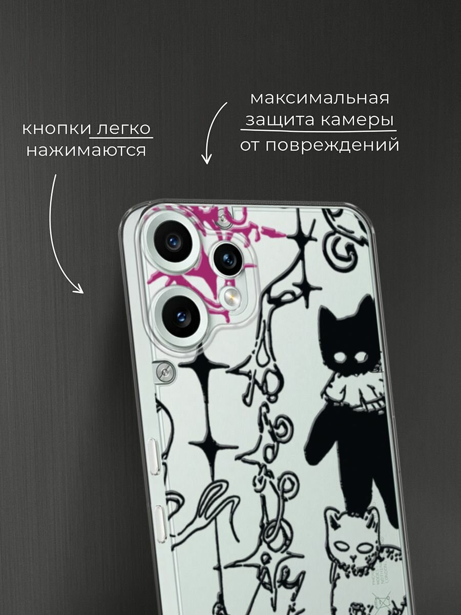 Чехол на CMF Phone 2 Pro / CMF Фон 2 Про с принтом "Готические котики" — фото 1