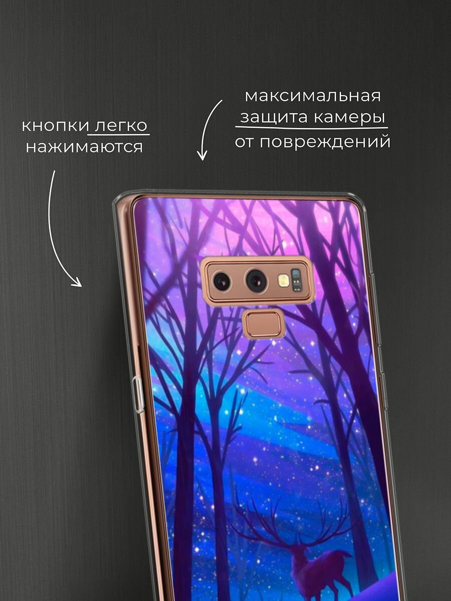 Чехол на Samsung Galaxy Note 9 / Самсунг Галакси Нот 9 с принтом "Северный олень" — фото 1