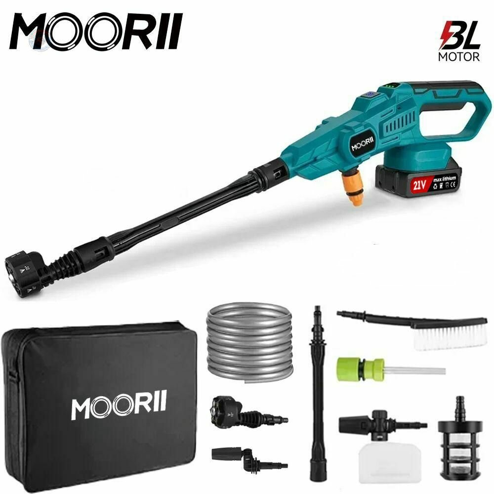 Портативная минимойка высокого давления 200 бар, беспроводная автомойка с бесщеточным мотором, для мойки машины, полива сада и уборки двора