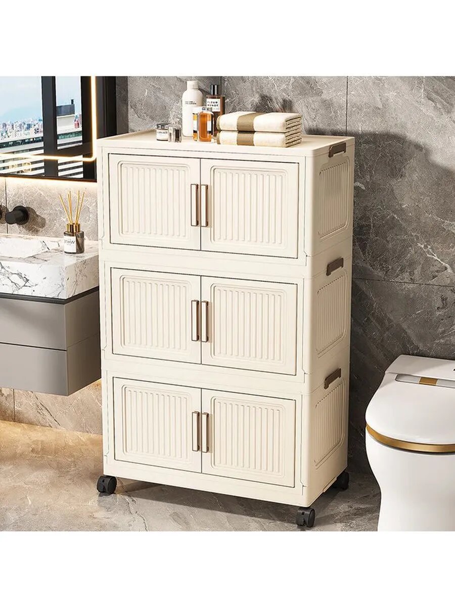 Пластиковый складной ящик 60см, 2 слоя, магнитный