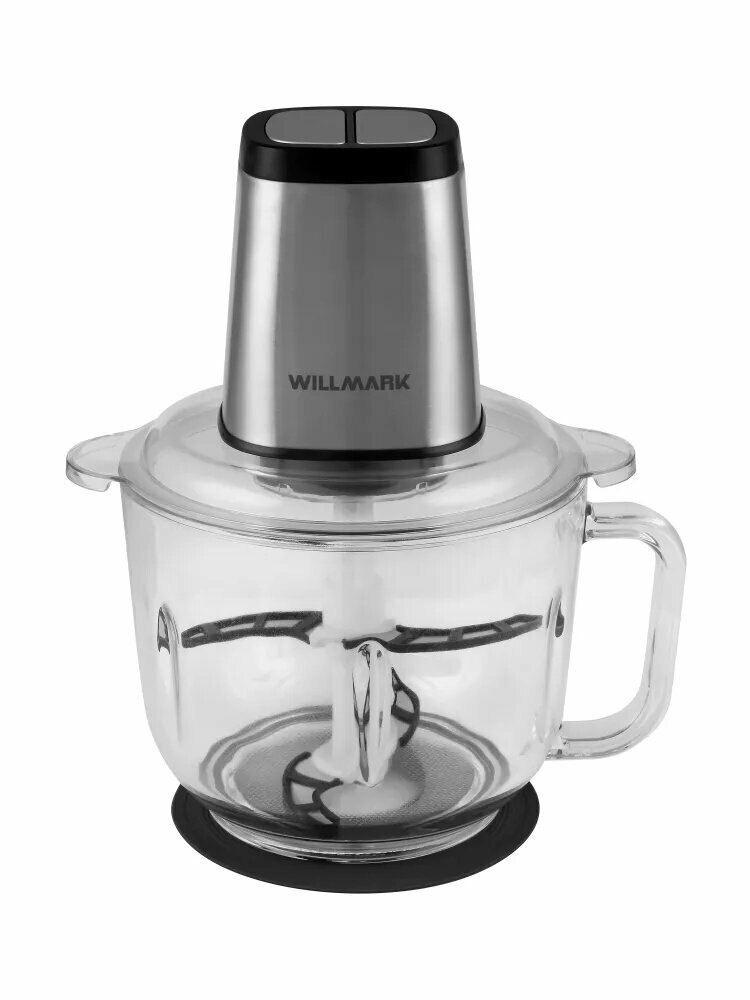 Измельчитель WILLMARK WMC-7292 (600Вт, стеклянная чаша 3л, 2 режима, 2е лезвие из нерж. стали)
