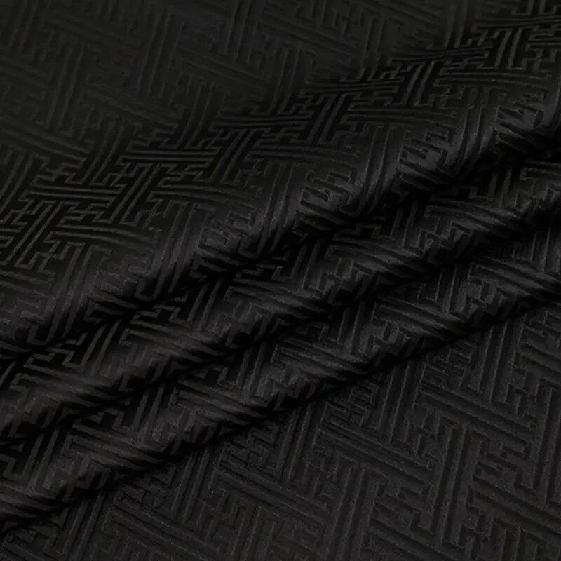 Вискозная жаккардовая парча белая синяя 0.75х1 м Advanced Black