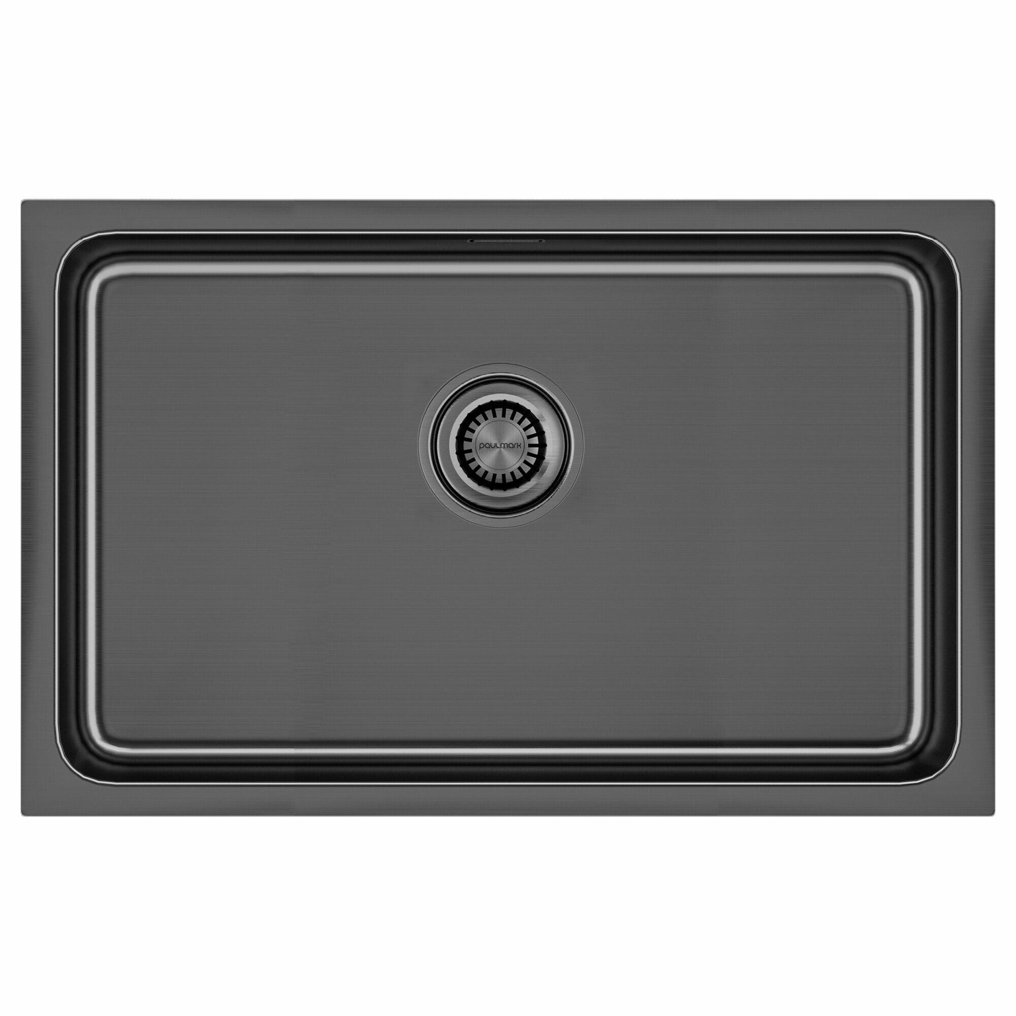 Кухонная мойка Paulmark VISTA 74 PM307444-GM вороненая сталь Нержавеющая сталь