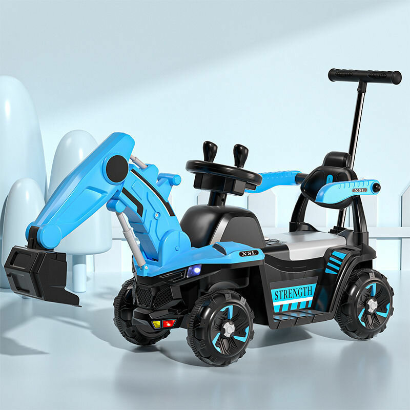 Новая детская электрическая игрушечная машина-экскаватор, катящаяся и ездящая строительная техника, большой экскаватор - самокат для детей