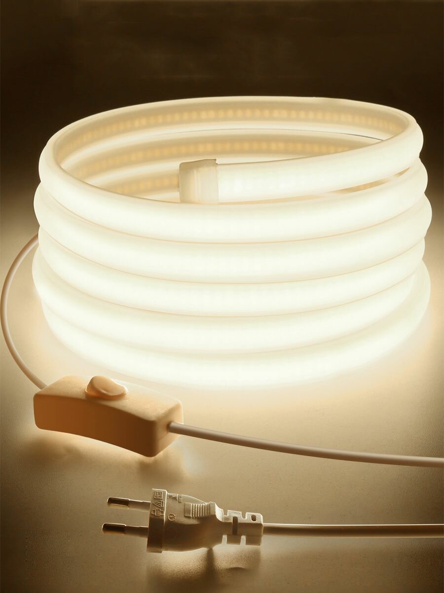 Гибкая светодиодная лента Cob 220 В; 288 светодиодов/м IP65