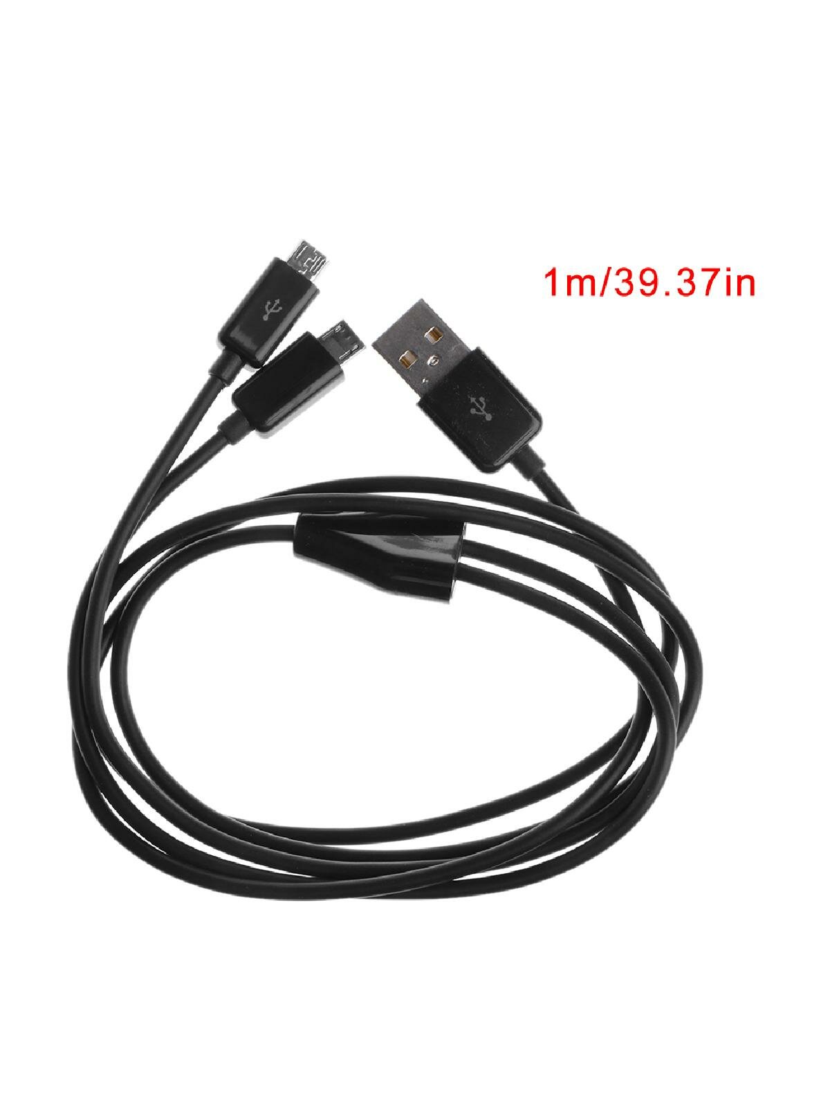 Разъем USB 2.0 Type A к разъему Dual Micro USB Y для зарядки данных Длина 1 м