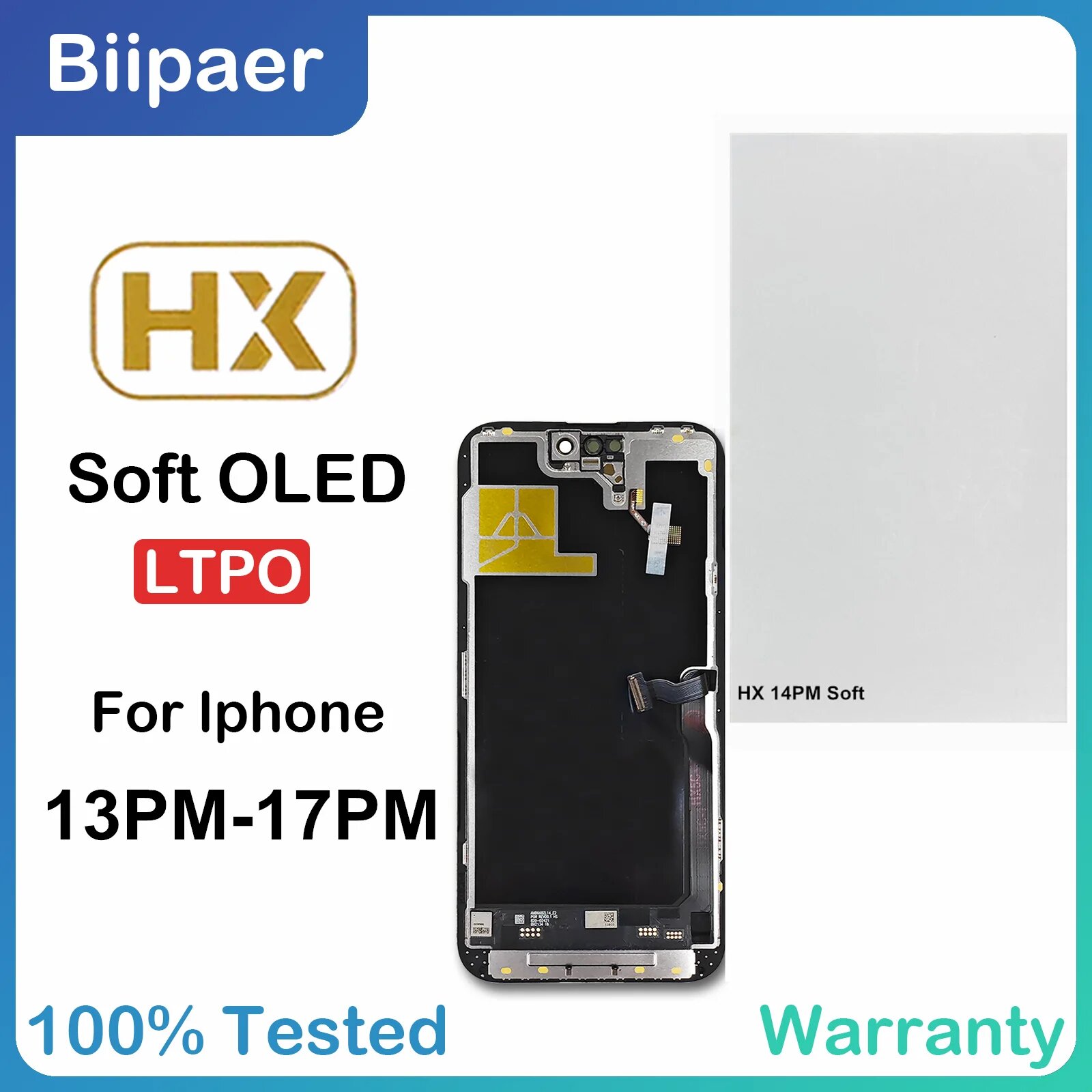 Дисплей для iPhone 15 HX 15 Soft OLED, черный