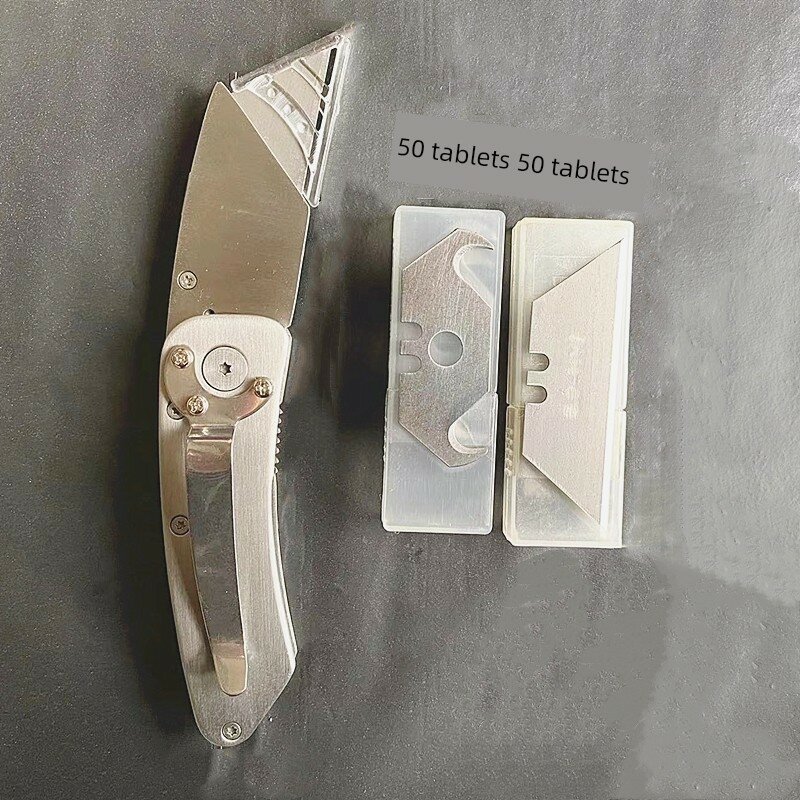 Многофункциональный складной нож с лезвием в форме рога для резки ПВХ-пленки и формованных дверных панелей из