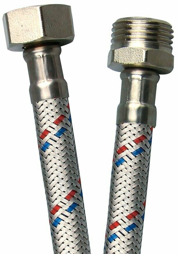 Гибкая подводка для воды (150 см; 1/2"; гайка-штуцер) VALTEC 2 шт