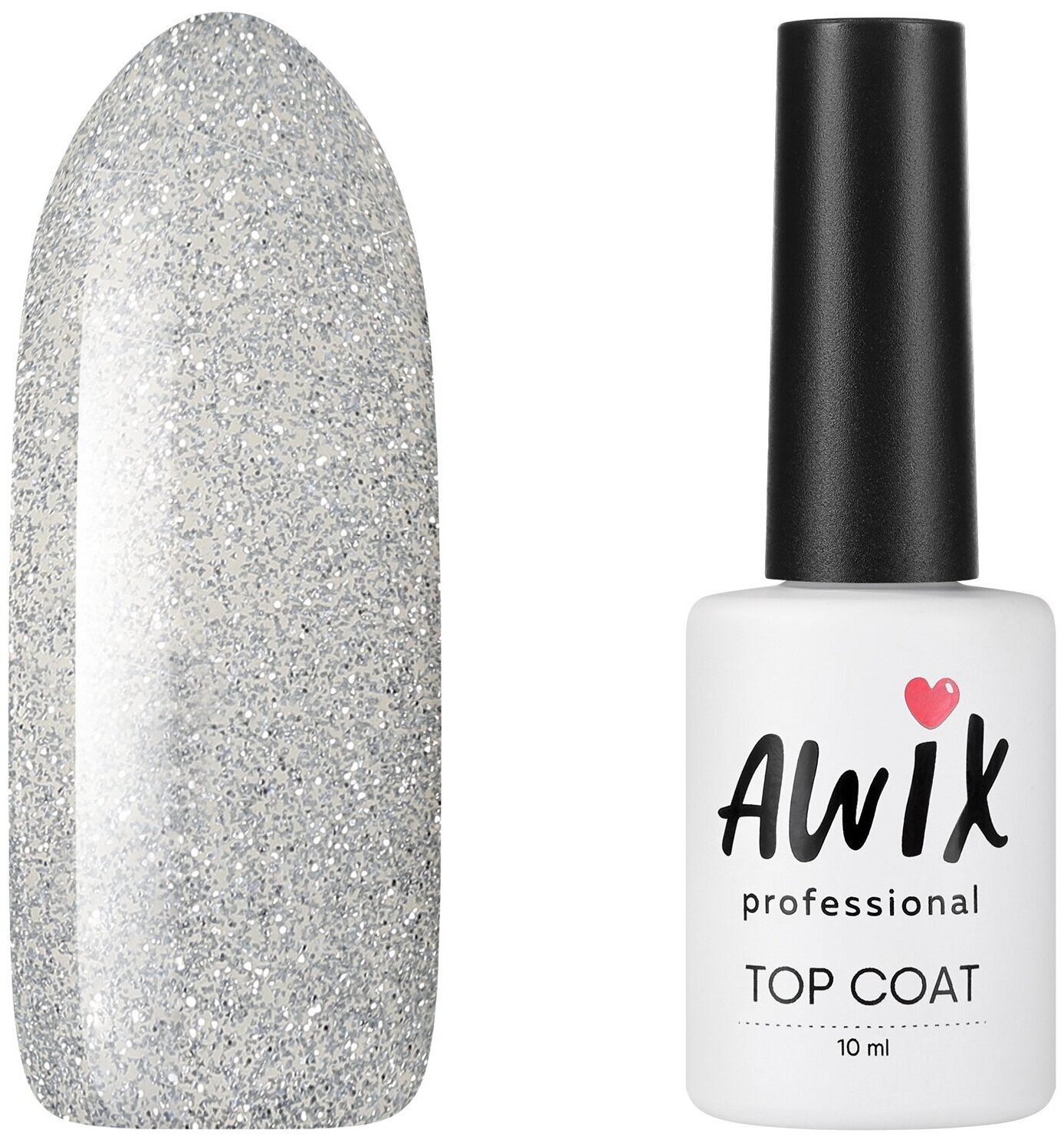 AWIX Professional, AWIX Professional, Закрепитель для гель-лака AWIX Silver Flash Top, 10 мл
