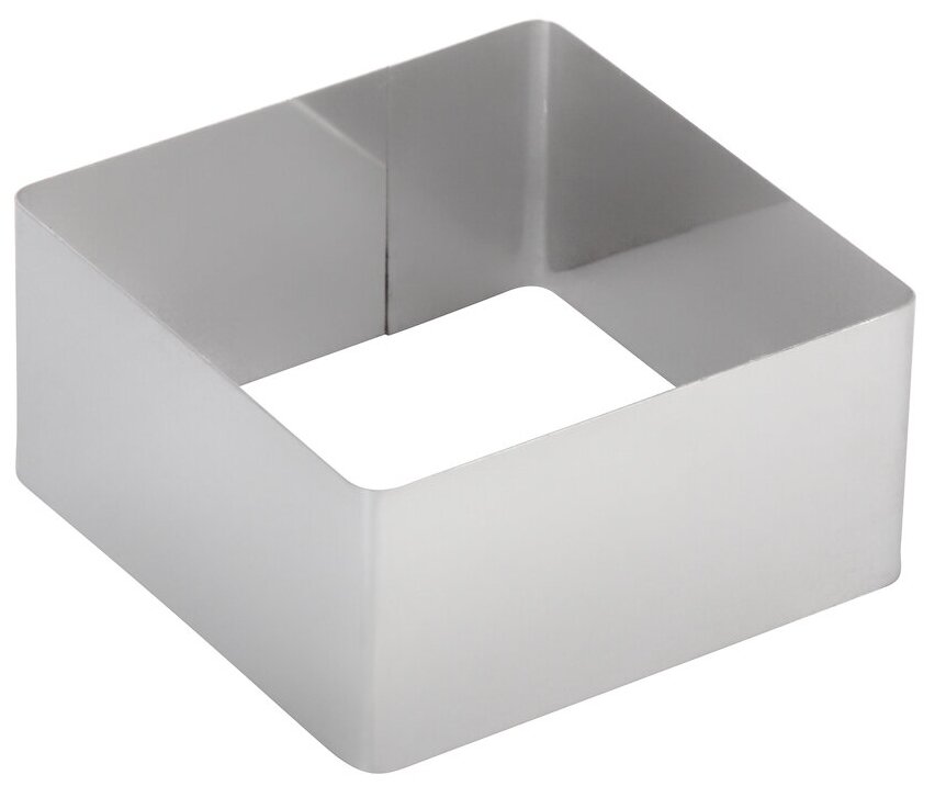 Форма кондитерская из нержавеющей стали "Квадрат" 10х10см h-5см