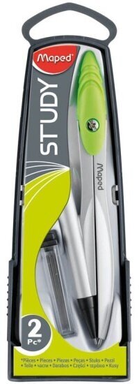 Циркуль Maped "STUDY" металлический, 120 мм, + грифель 0,5 мм, пластиковый футляр