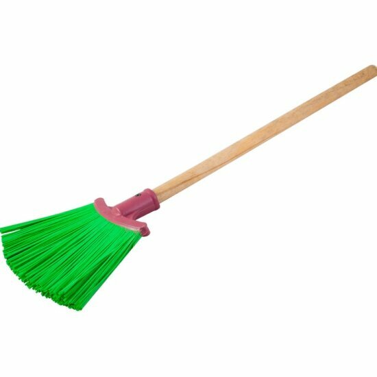 Веник Ремоколор Зятёк, полипропиленовый, плоский, с деревянным черенком, длина 72см, 61-1-018