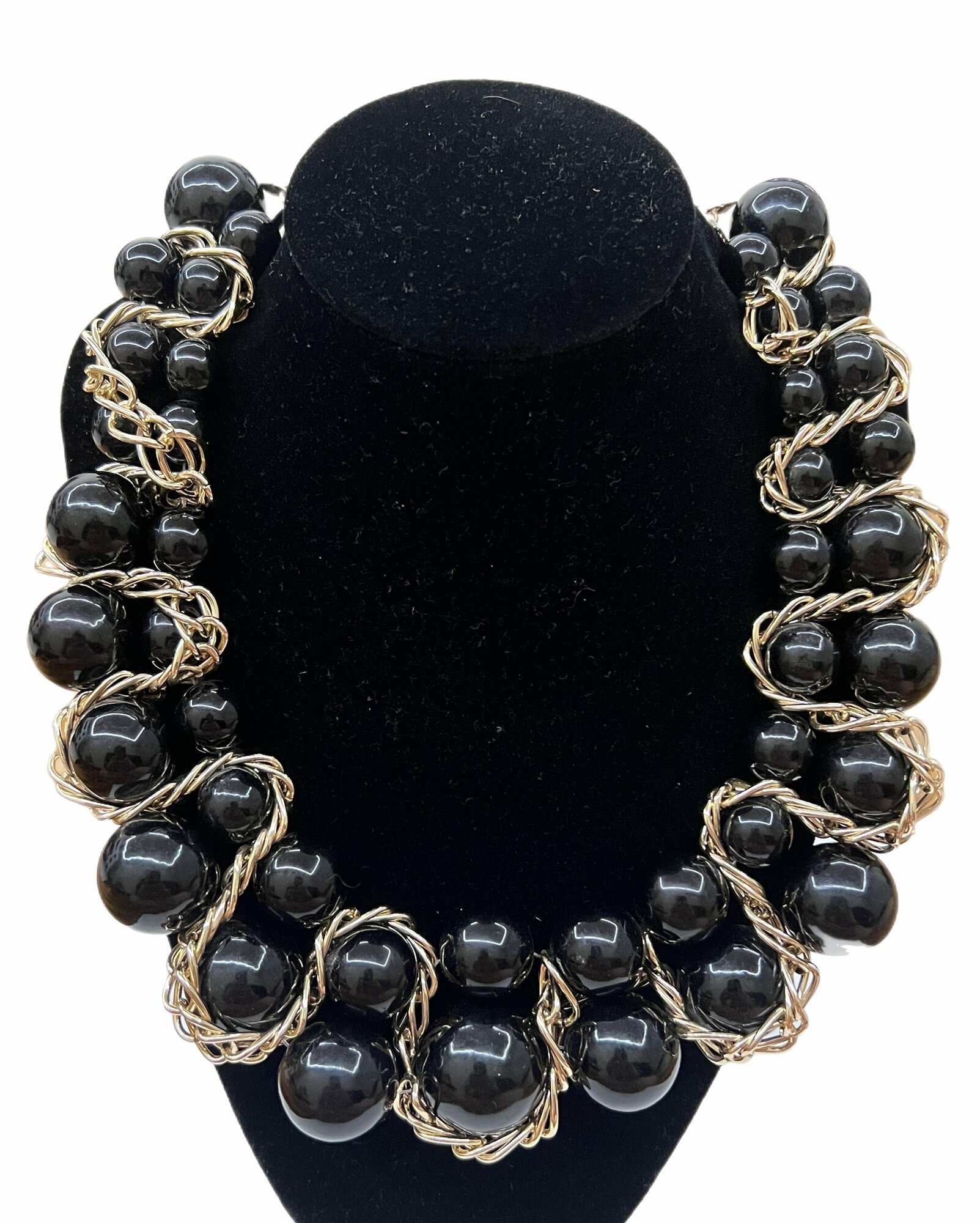 Колье, металл, пластик