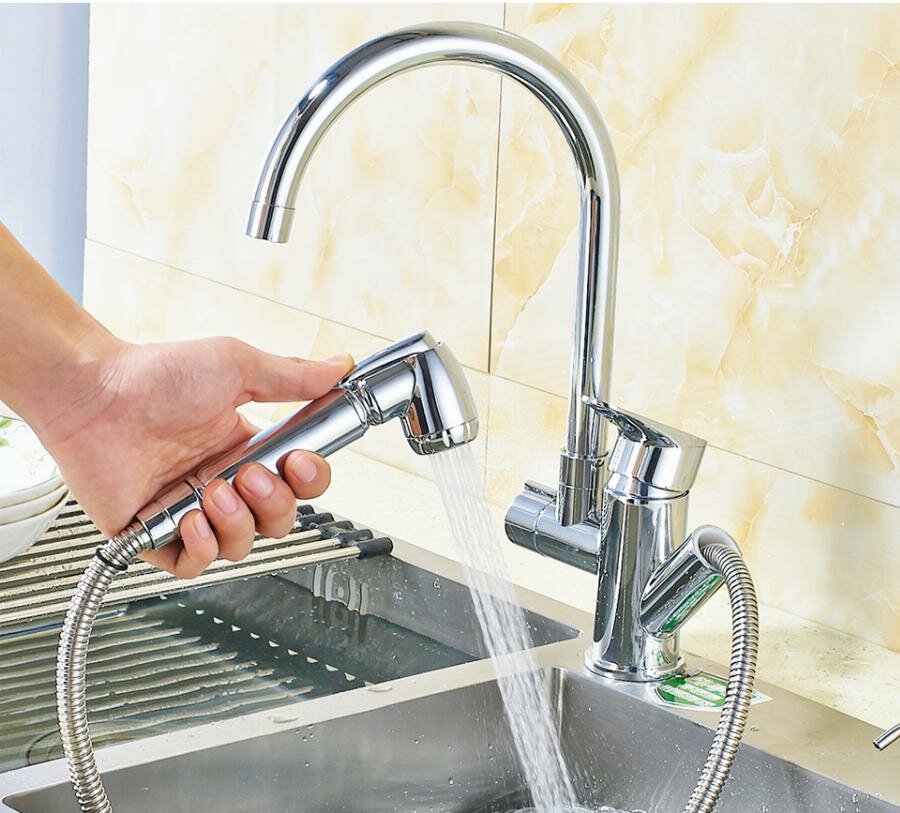 Смеситель для кухни с дополнительной выдвижной лейкой MATRIX SMF-670012