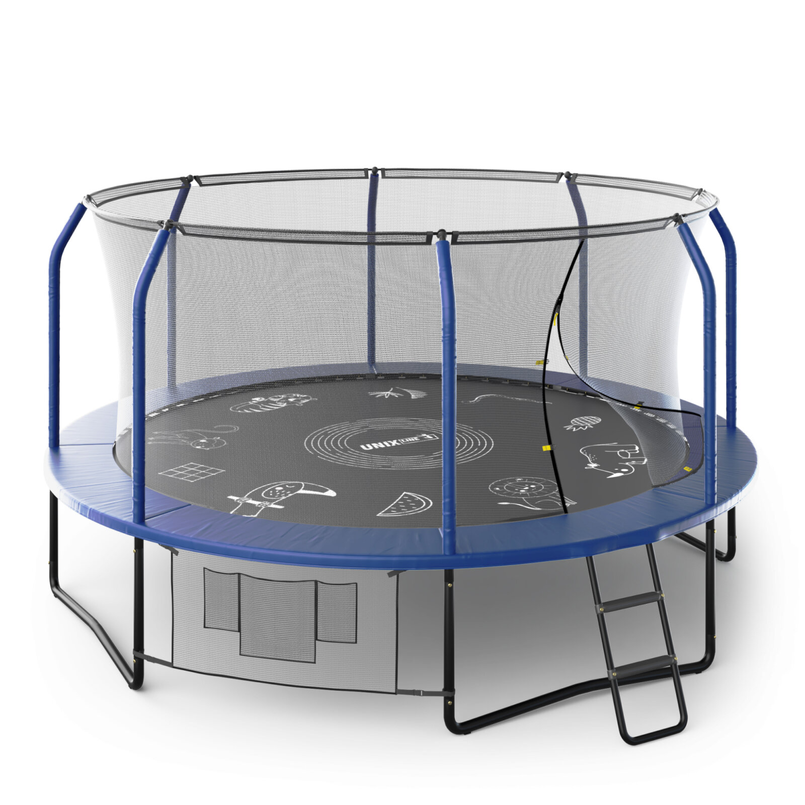 Батут Unix line SUPREME GAME 14 ft (blue)