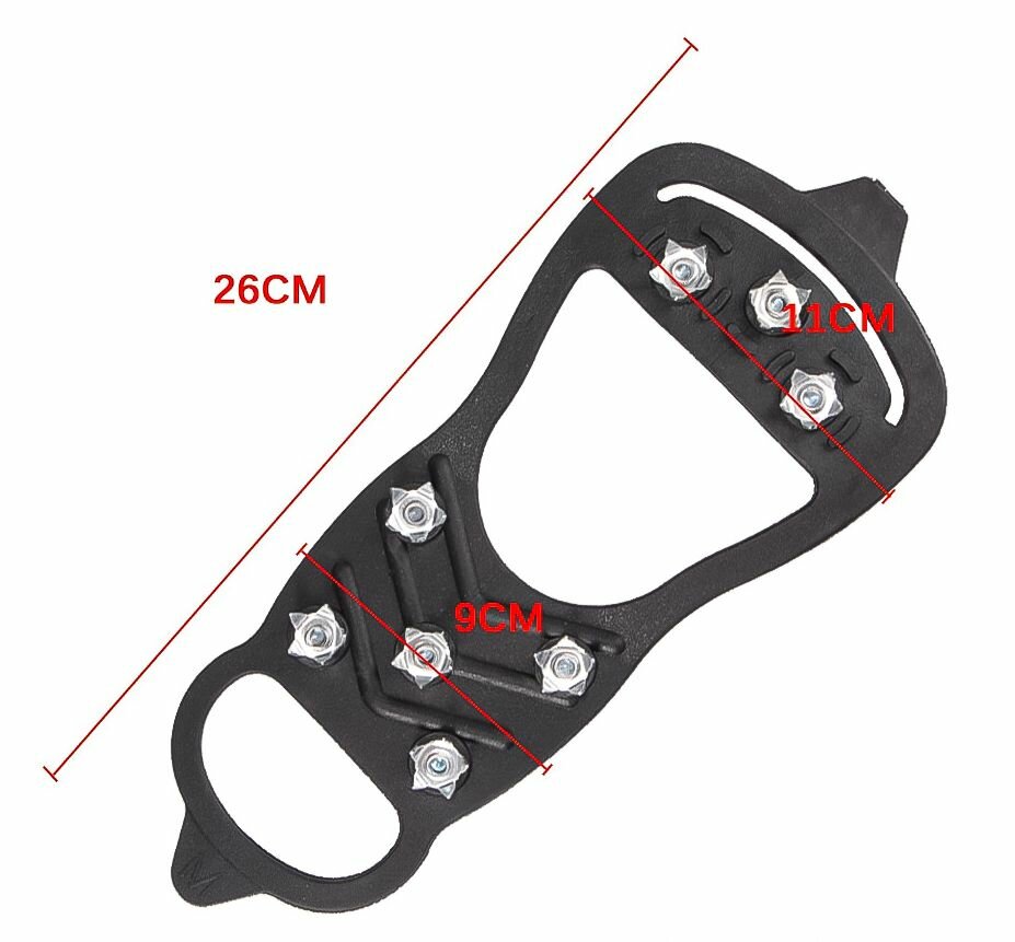Ледоступы из прочной резины, зимоступы, ледоходы с металлическими шипами, накладки для обуви, снегоступы на обувь, универсальный размер 35-43