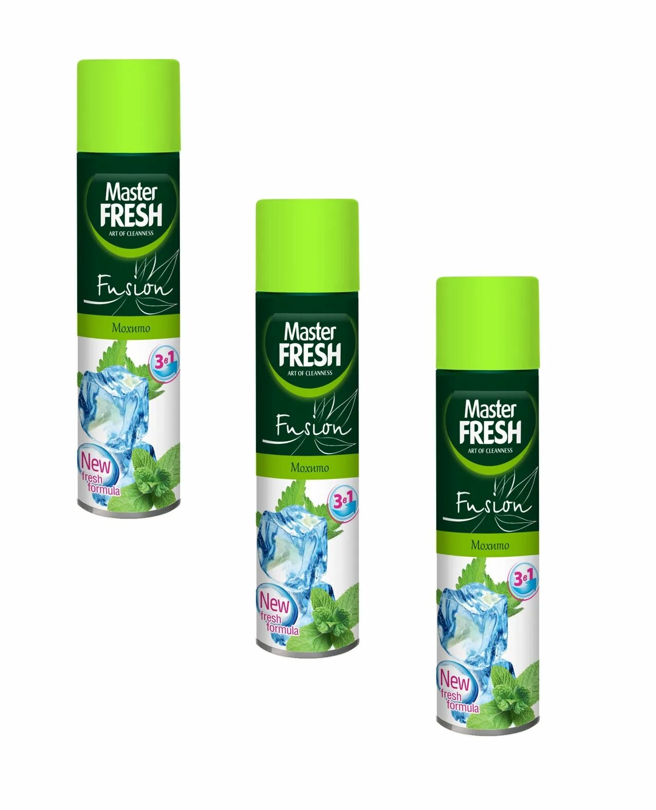 Master Fresh Освежитель воздуха Fusion Мохито, 300 мл, 3 шт/