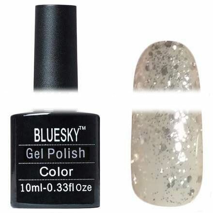 Bluesky Golografic Гель лак G14 серебряные блестки