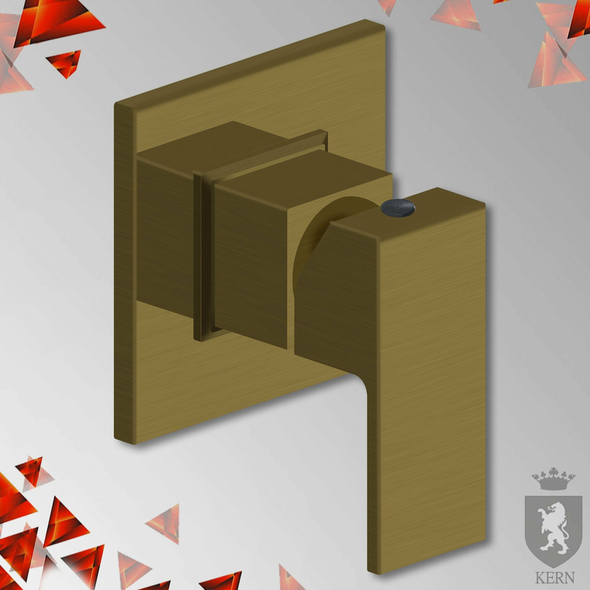 Встроенный смеситель квадратный KERN GL бронза