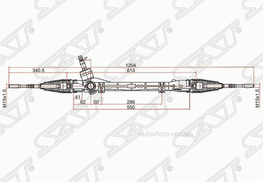 SAT ST4410A453 Рейка рулевая Mitsubishi ASX 10-20 / Outlander 05-22