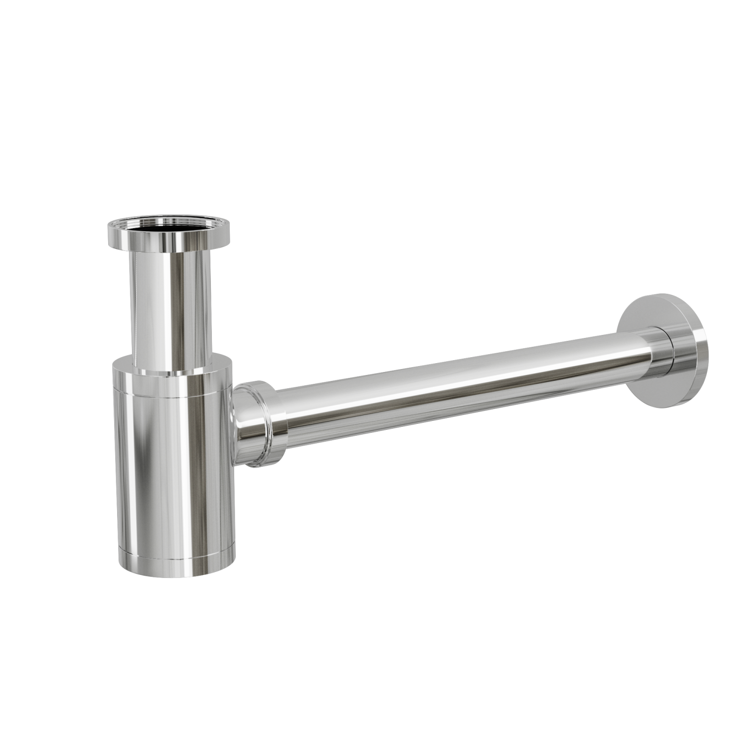 Сифон для раковины / умывальника D&K DC9074, хром, бутылочный, нержавеющая сталь