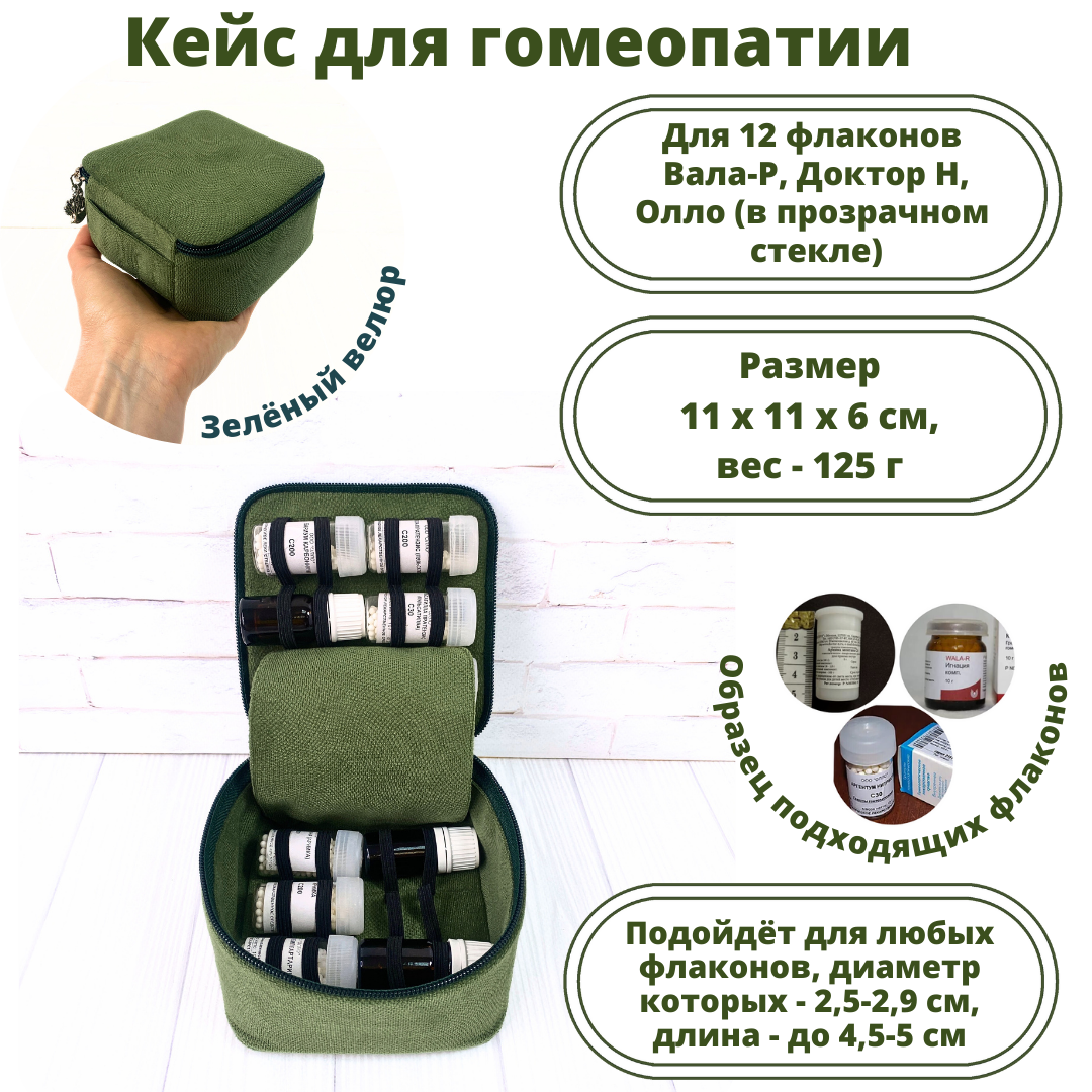 Гомеопатическая аптечка для хранения гомеопатических препаратов от Вала-Р, Доктор Н, Олло на 12 флаконов