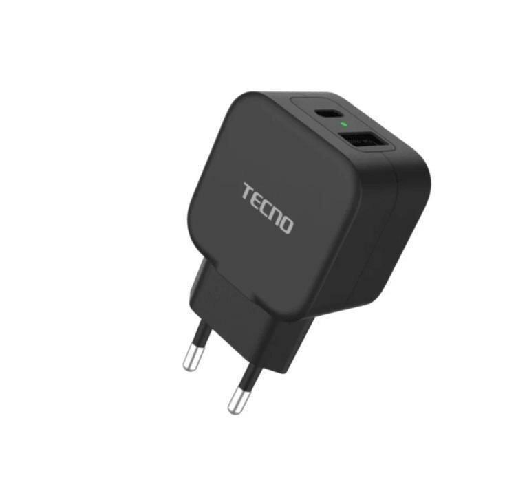 Сетевое зарядное устройство TECNO Charger TCW-E20D 20W Черный