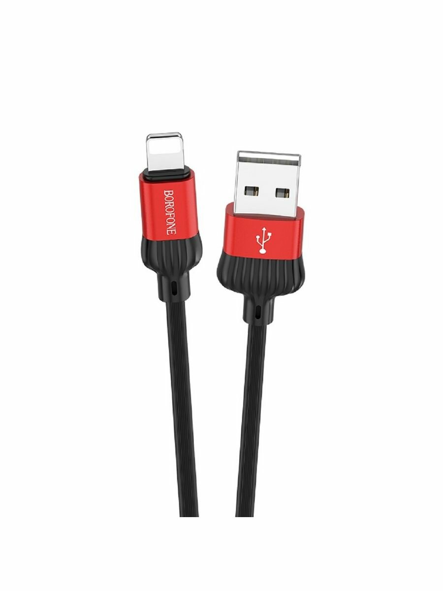 Кабель Borofone BX28 Dignity charging data cable for Lightning Red — фото 1